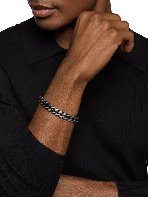 David Yurman Curb Chain Bracelet In Black Titanium