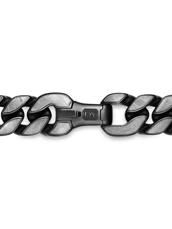 David Yurman Curb Chain Bracelet In Black Titanium