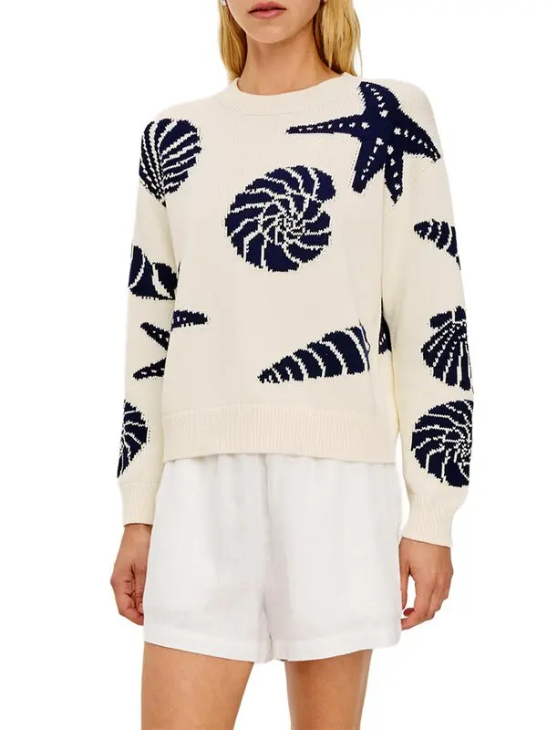 Rails Zoey Intarsia-knit Crewneck Sweater