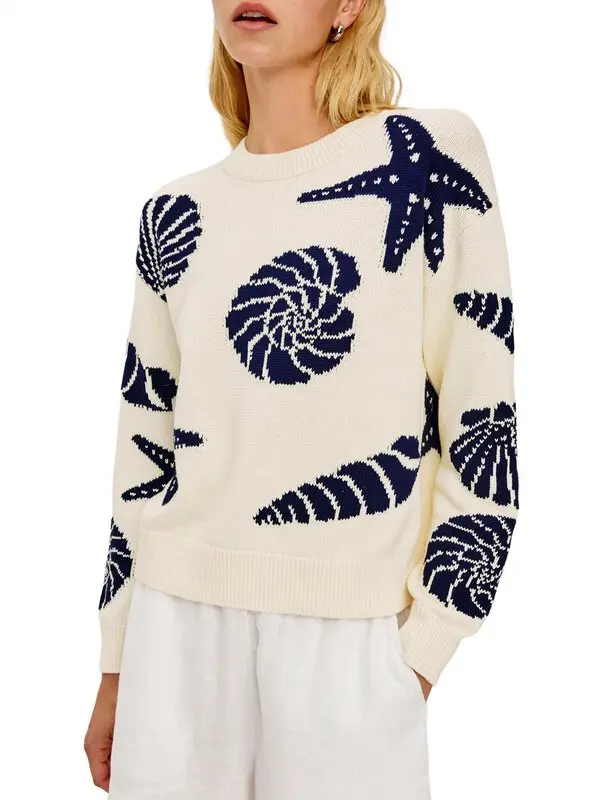 Rails Zoey Intarsia-knit Crewneck Sweater