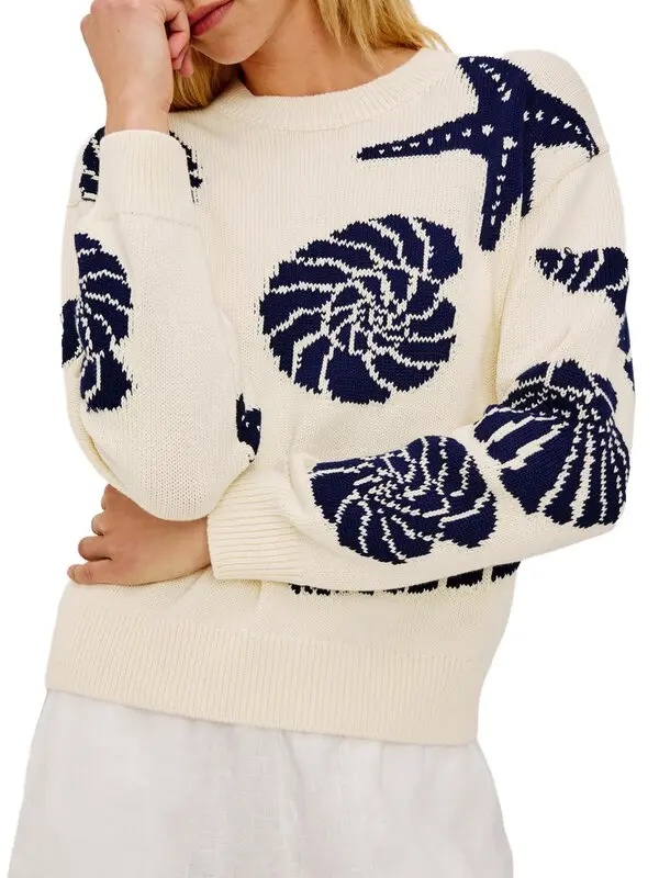 Rails Zoey Intarsia-knit Crewneck Sweater