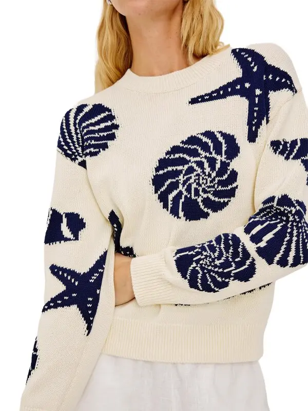 Rails Zoey Intarsia-knit Crewneck Sweater