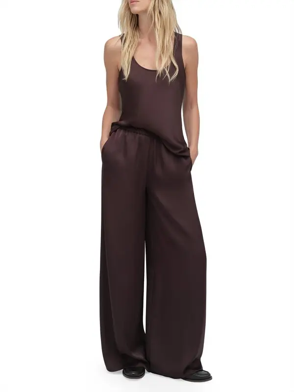 FAVORITE DAUGHTER The Everything Satin Wide-leg Pants