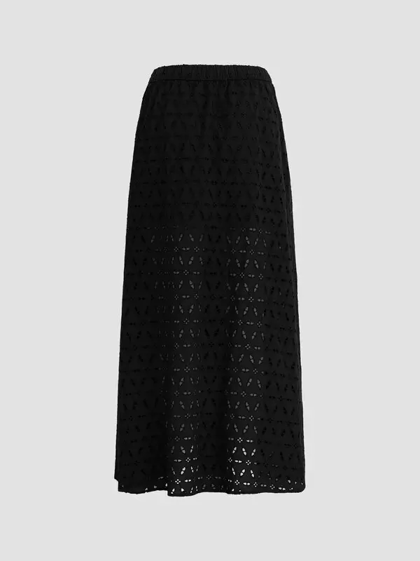 FAVORITE DAUGHTER The Pretty Please Eyelet Maxi Skirt