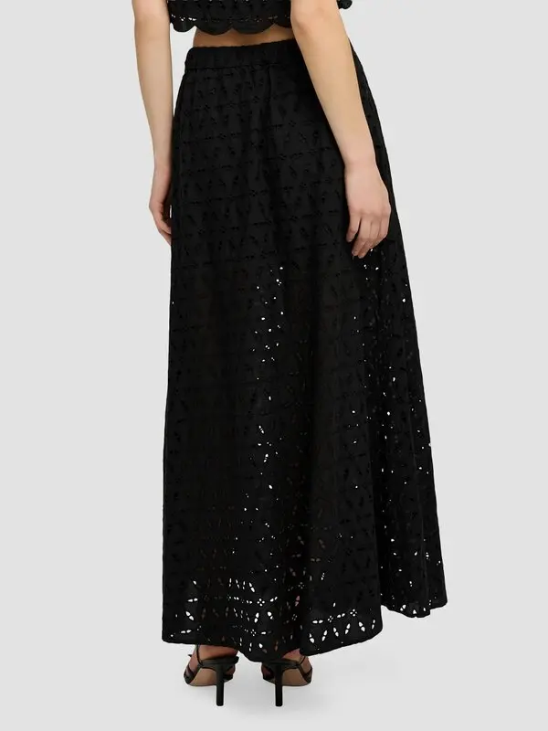 FAVORITE DAUGHTER The Pretty Please Eyelet Maxi Skirt