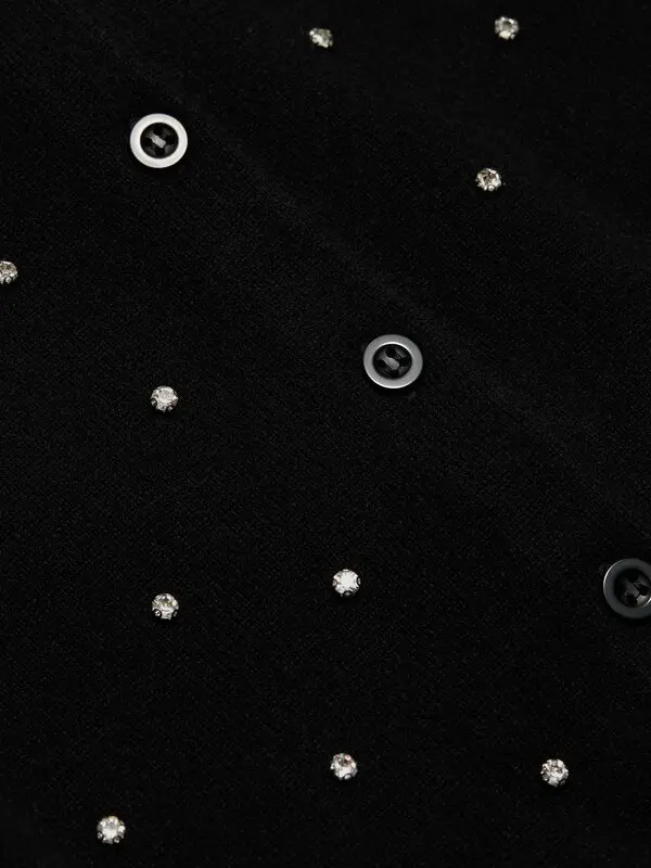 FRAME Rhinestone Wool-cashmere Cardigan
