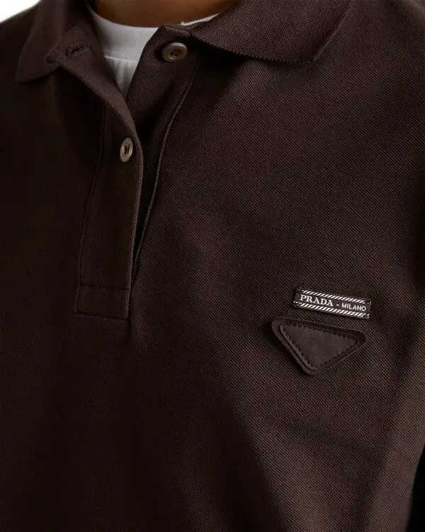 Prada Piqué And Jersey Polo Shirt