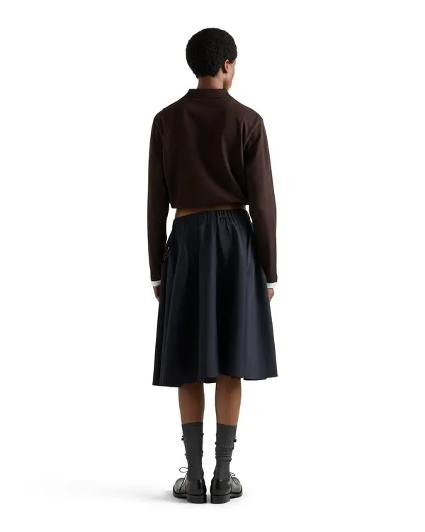 Prada Piqué And Jersey Polo Shirt