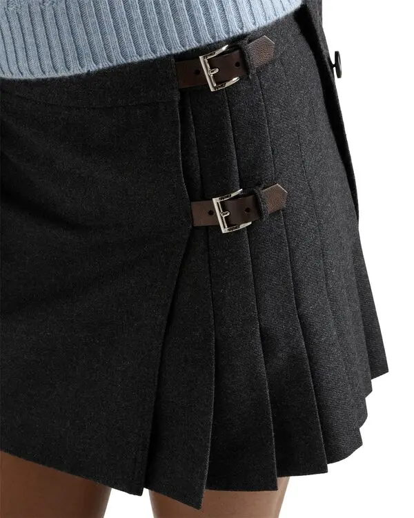 Prada Re-wool Miniskirt