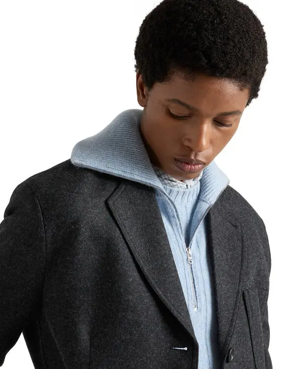 Prada Re-cashmere Polo Sweater