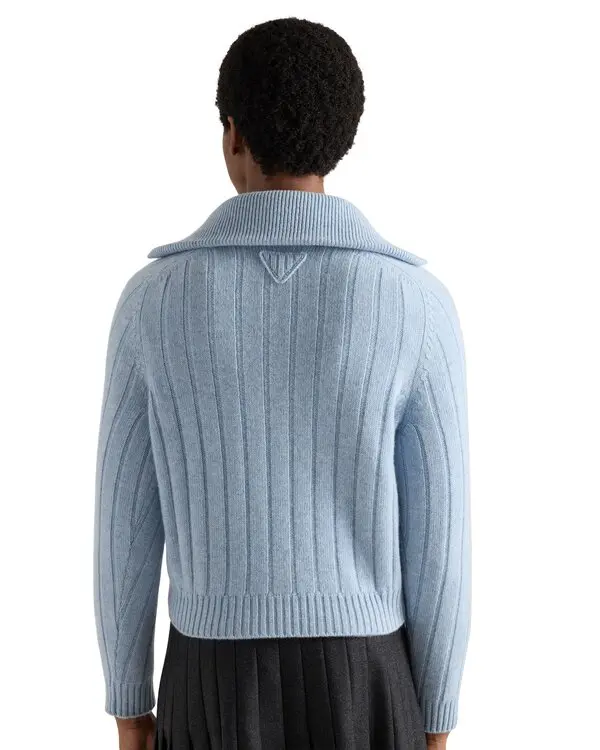 Prada Re-cashmere Polo Sweater