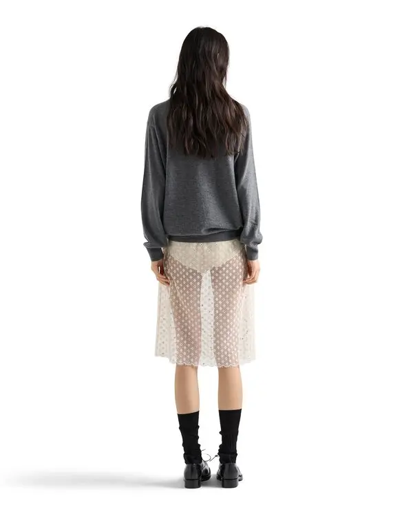 Prada Cashmere Polo Sweater - Grey
