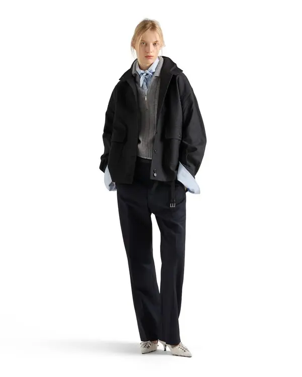 Prada Re-cashmere Polo Sweater