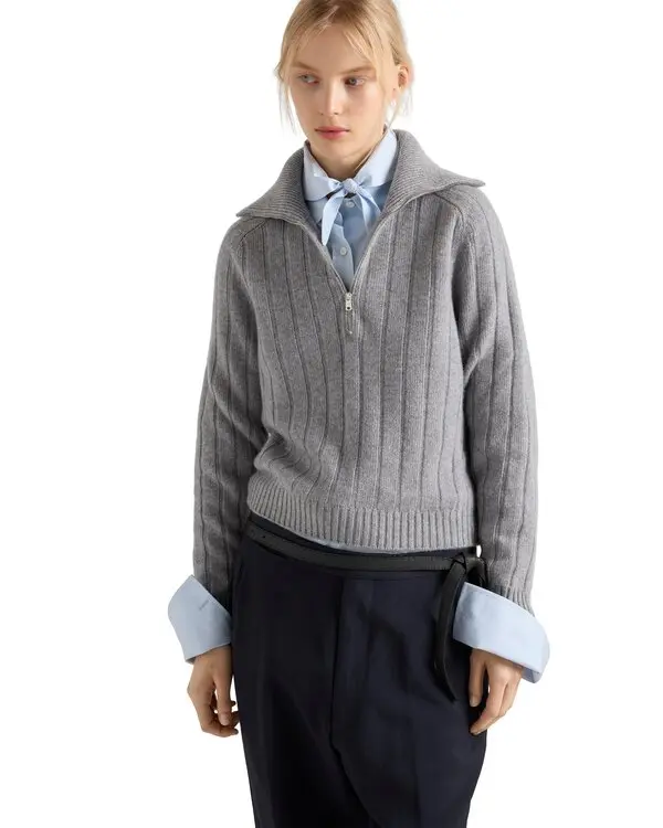 Prada Re-cashmere Polo Sweater