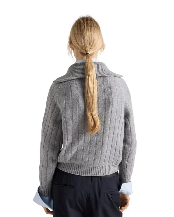 Prada Re-cashmere Polo Sweater