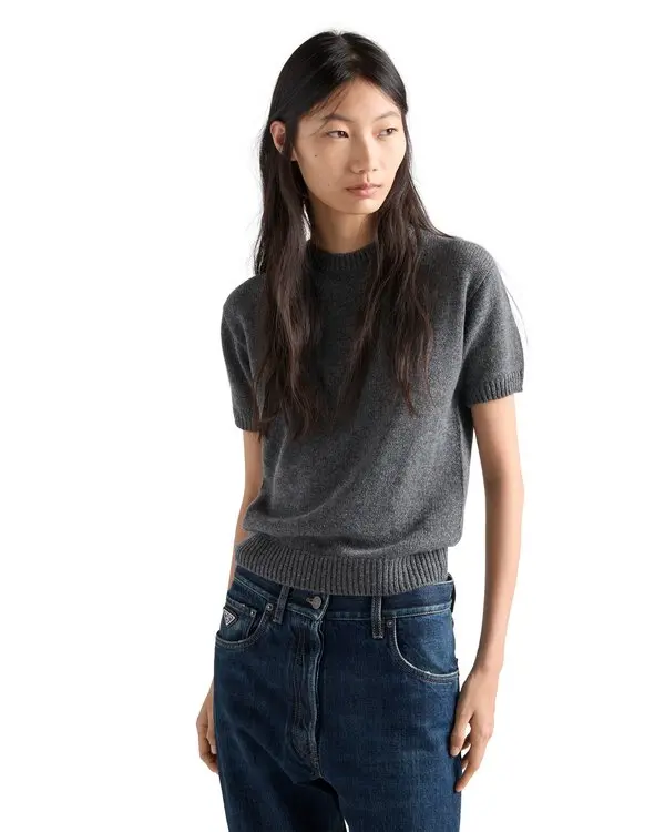 Prada Short-sleeved Cashmere Sweater