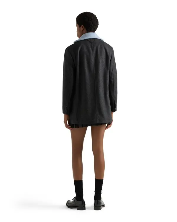 Prada Re-wool Single-breasted Jacket