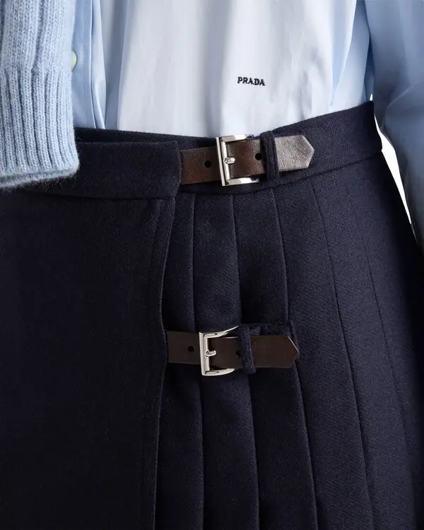 Prada Re-wool Midi Skirt