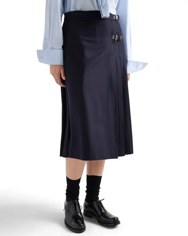 Prada Re-wool Midi Skirt