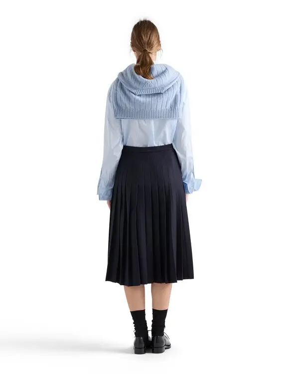 Prada Re-wool Midi Skirt