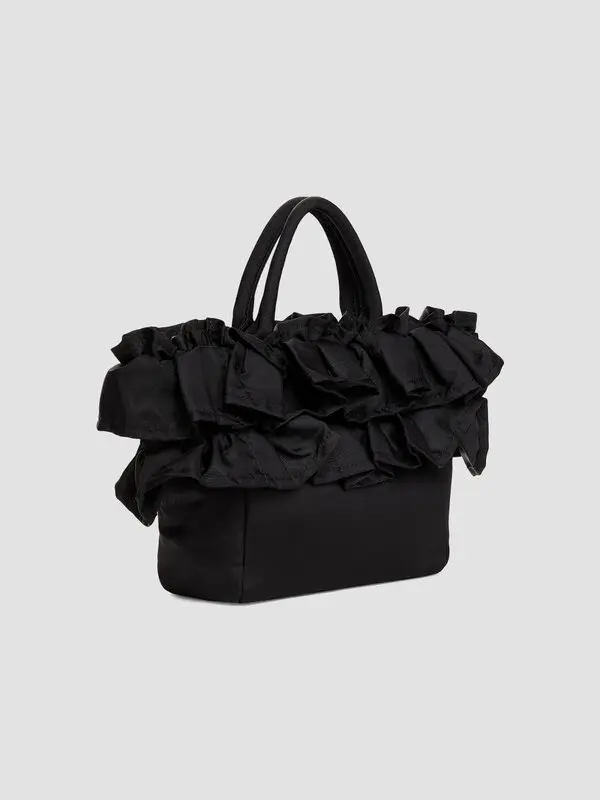 GANNI Mini Ruffle Shopper Tote Bag