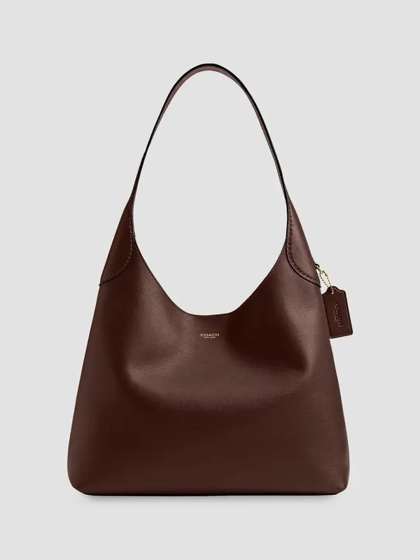 COACH Brooklyn Leather Shoulder Bag - Maple