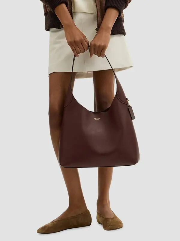 COACH Brooklyn Leather Shoulder Bag - Maple