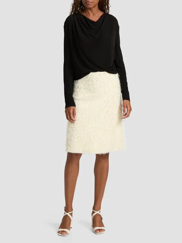 Vince Jersey Cowlneck Top