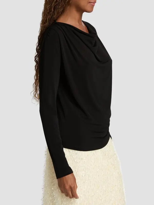 Vince Jersey Cowlneck Top