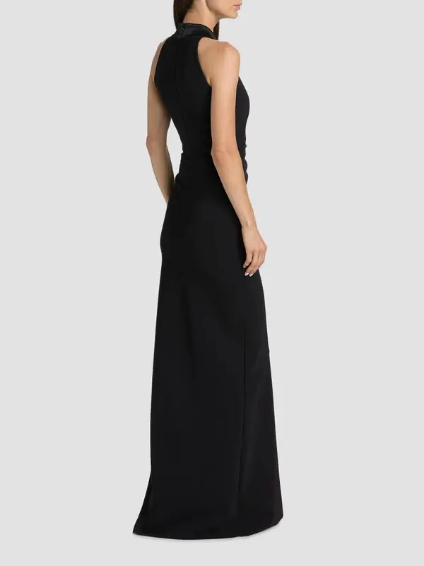 Chiara Boni La Petite Robe Gudis Jersey Ruffle Halterneck Gown