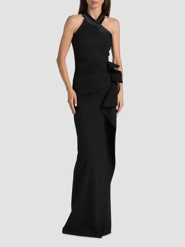 Chiara Boni La Petite Robe Gudis Jersey Ruffle Halterneck Gown