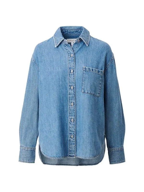 Rag & Bone Connie Ultra Featherweight Denim Button-front Shirt