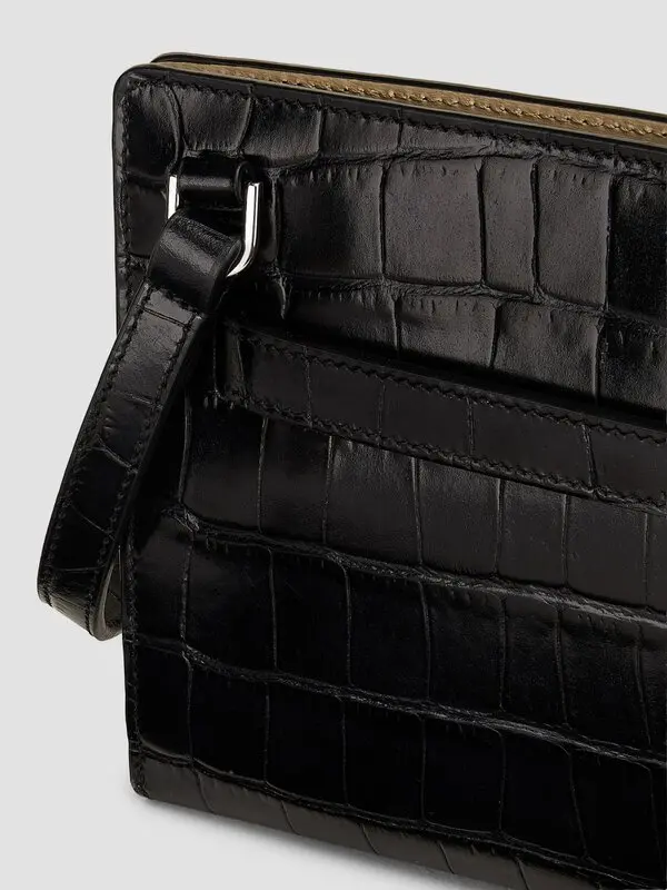 TOTEME Belted Croco-embossed Leather Crossbody Bag