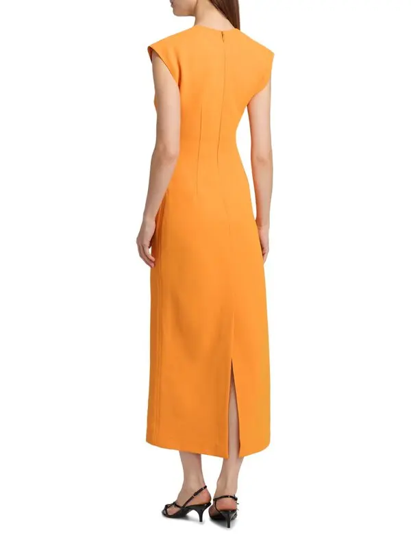 Acler Koda Floral Cut-out Crepe Sheath Midi-dress