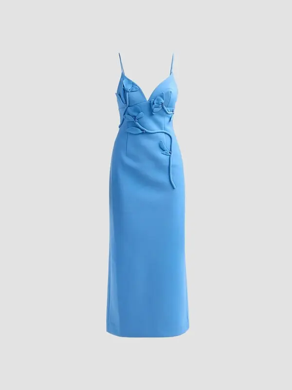 Acler Northwick Floral Applique Midi Dress