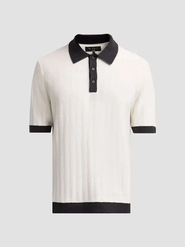 Rag & Bone Zuma Rib-knit Polo Shirt