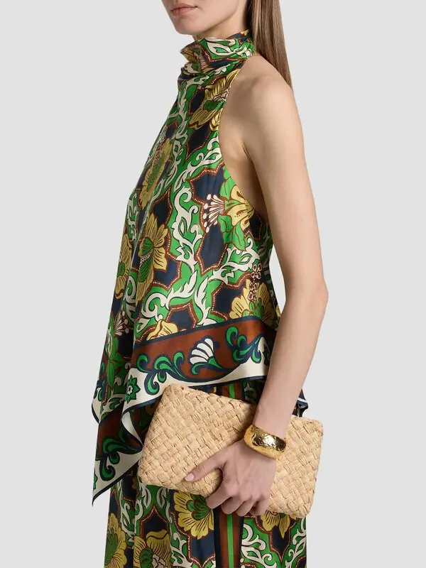 ALEMAIS Liana Halterneck Silk Top