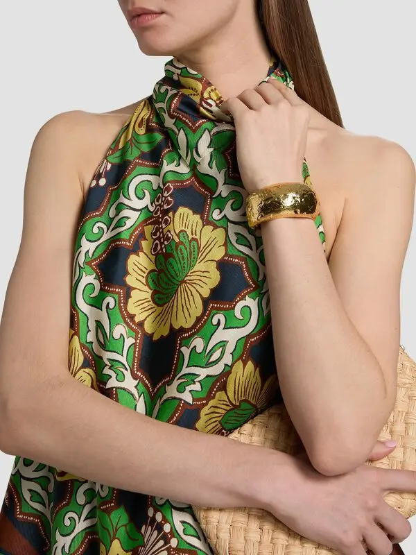 ALEMAIS Liana Halterneck Silk Top