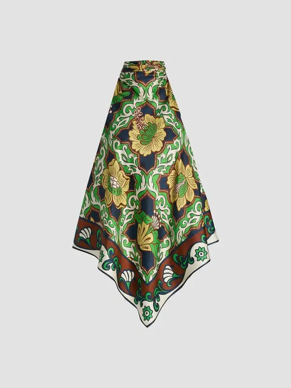 ALEMAIS Liana Halterneck Silk Top - Multi