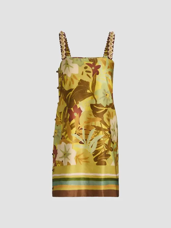 ALEMAIS Maxi Linen Beaded Minidress