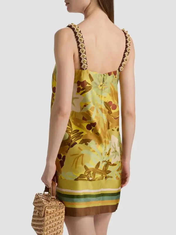 ALEMAIS Maxi Linen Beaded Minidress