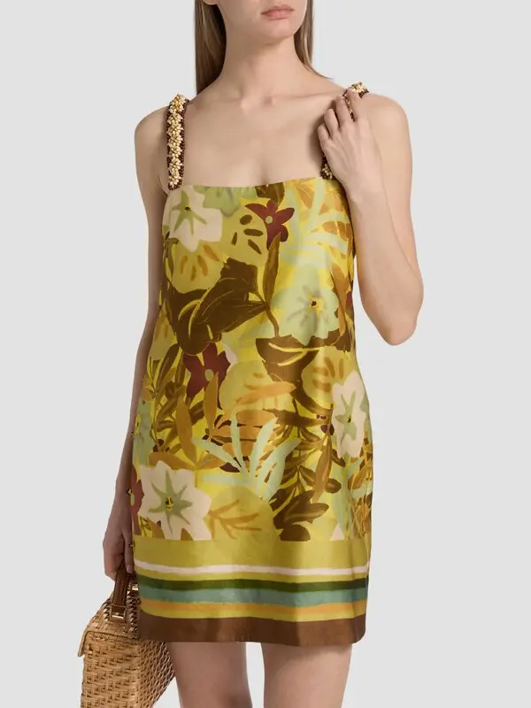 ALEMAIS Maxi Linen Beaded Minidress