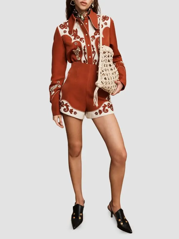 ALEMAIS Duke Embroidered Shorts