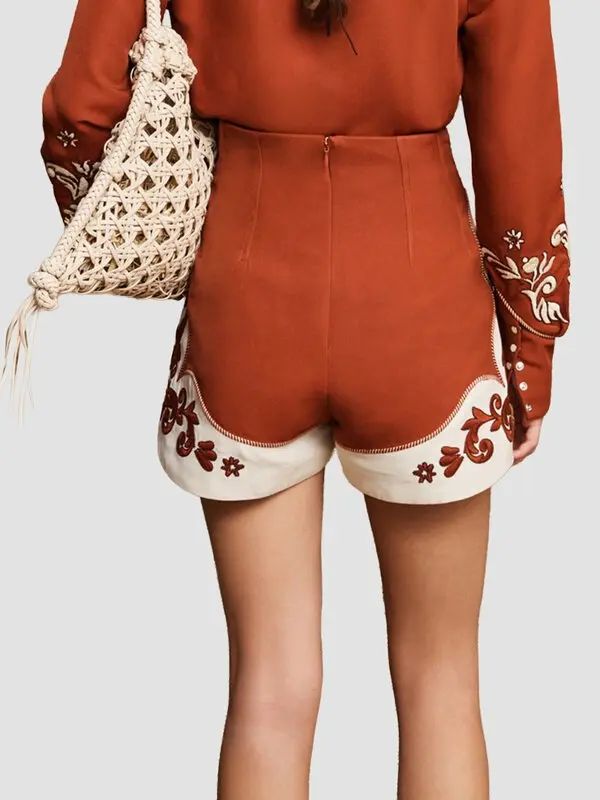ALEMAIS Duke Embroidered Shorts