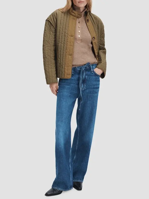 Rag & Bone Phoebe Drawstring Wide Leg Jeans - Floyd
