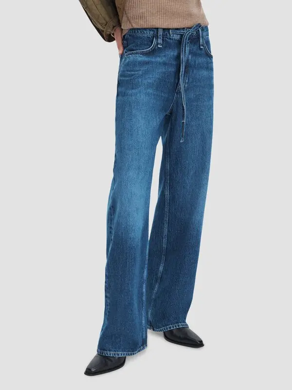 Rag & Bone Phoebe Drawstring Wide Leg Jeans - Floyd