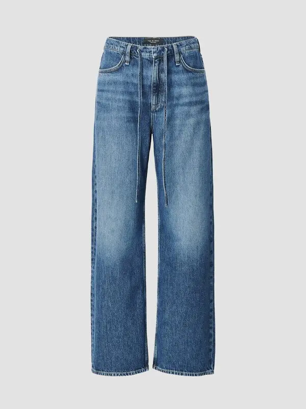Rag & Bone Phoebe Drawstring Wide Leg Jeans - Floyd