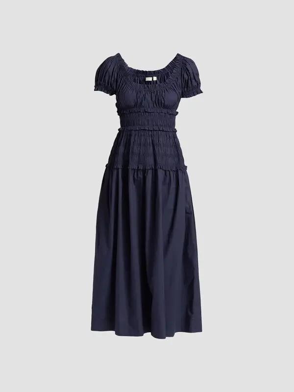 DÔEN Leanne Cotton Scoopneck Midi-dress