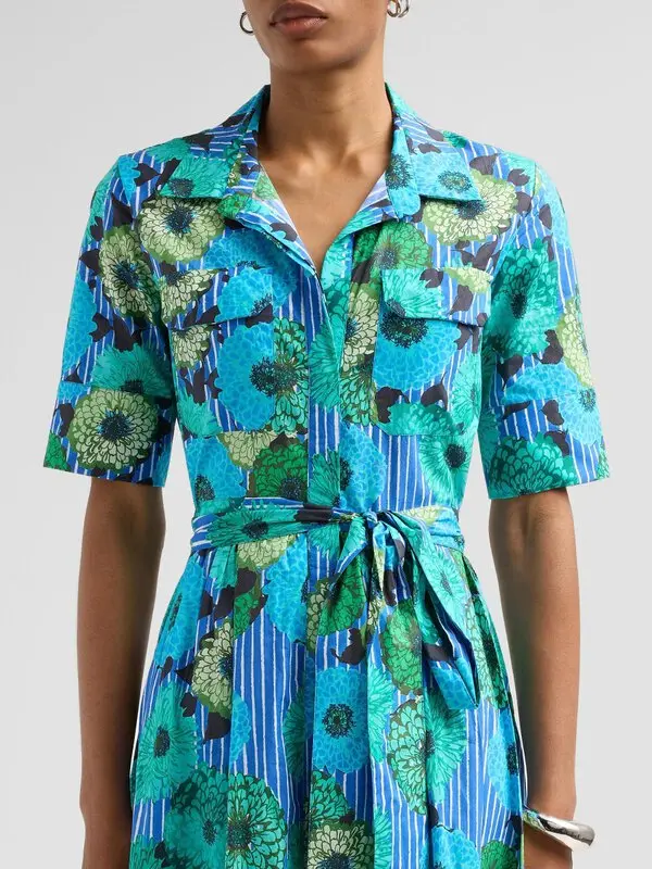 RO'S GARDEN Sutton Floral Tie-waist Midi Dress