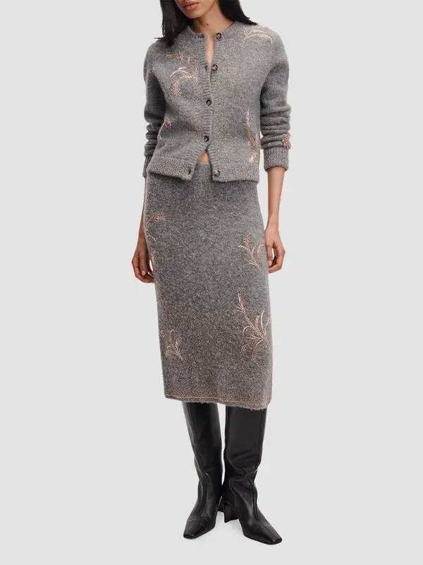 Rag & Bone Iris Beaded Midi Skirt